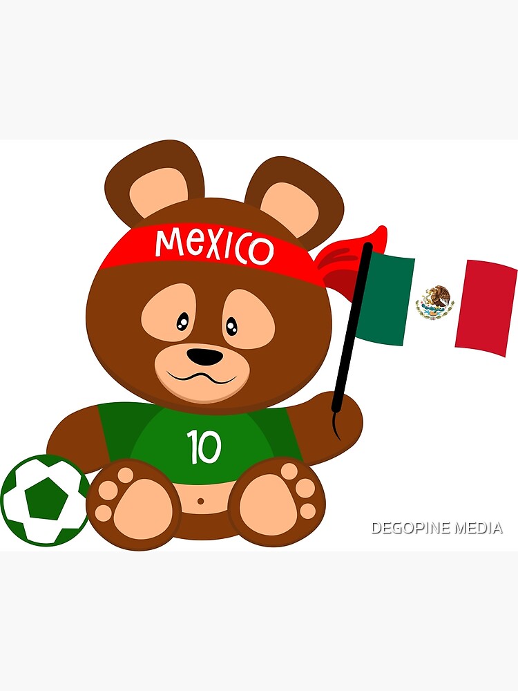 Póster «VIVA LA MEXICO, OSO CON BANDERA DE MEXICO» de Narcoonah | Redbubble
