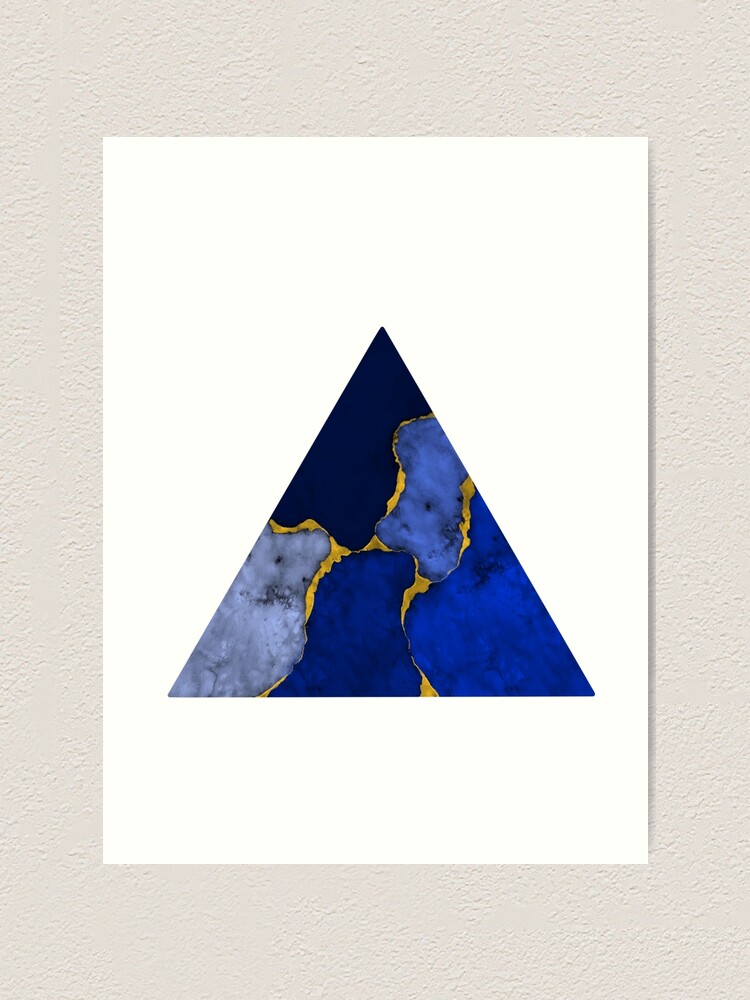 "Blue Marble Triangle" Art Print for Sale by UracyArt | Redbubble