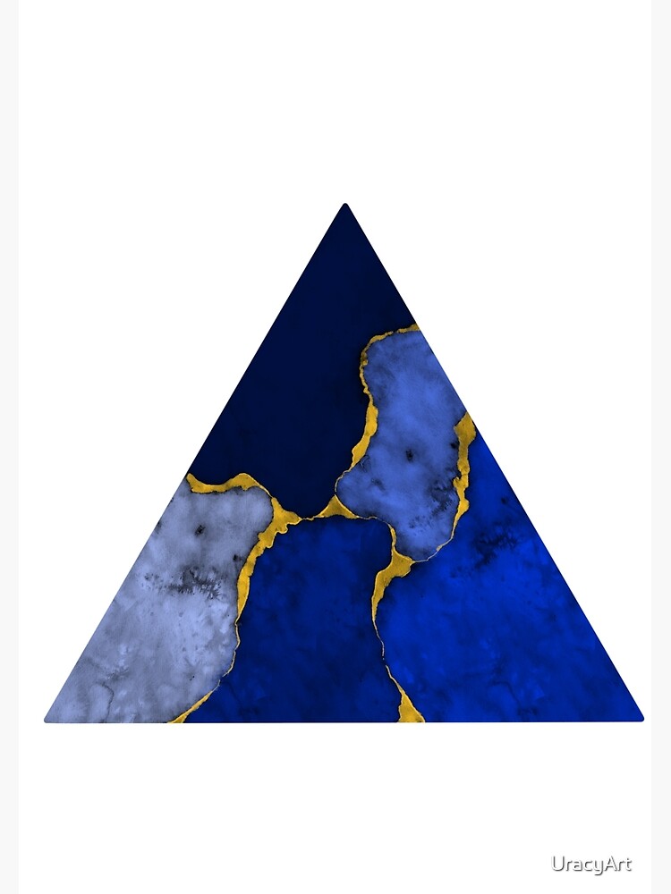 "Blue Marble Triangle" Art Print for Sale by UracyArt | Redbubble