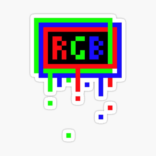 "[RGB]" Sticker for Sale by lilrawkarkie | Redbubble