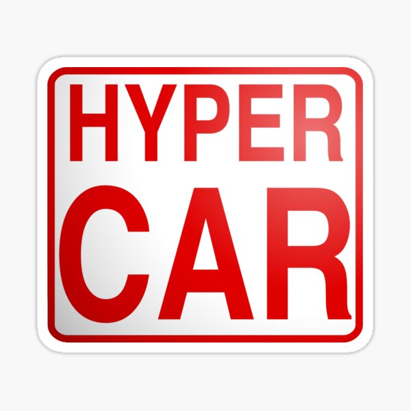 "HyperCar - The Sticker" Sticker by RedFirecracker | Redbubble