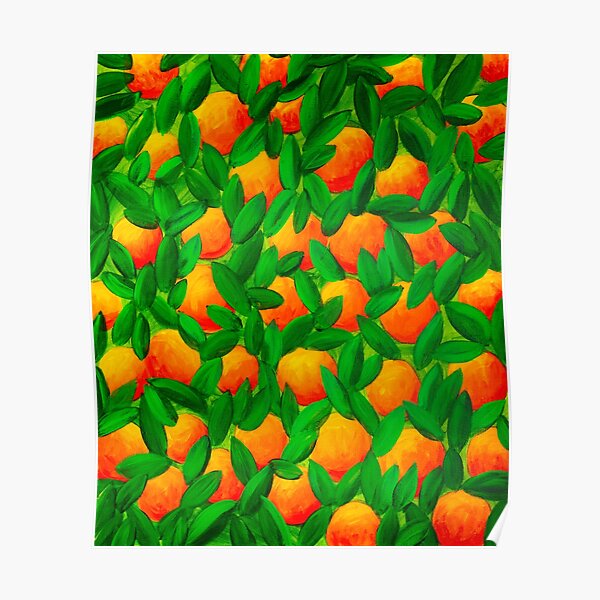 "Abstract orange tree" Poster for Sale by ArinasFineArt | Redbubble