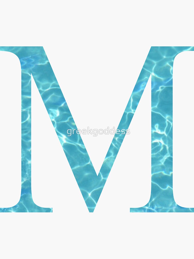 "Mu M Tropical Water Blue Greek Sorority" Sticker by greekgoddess ...
