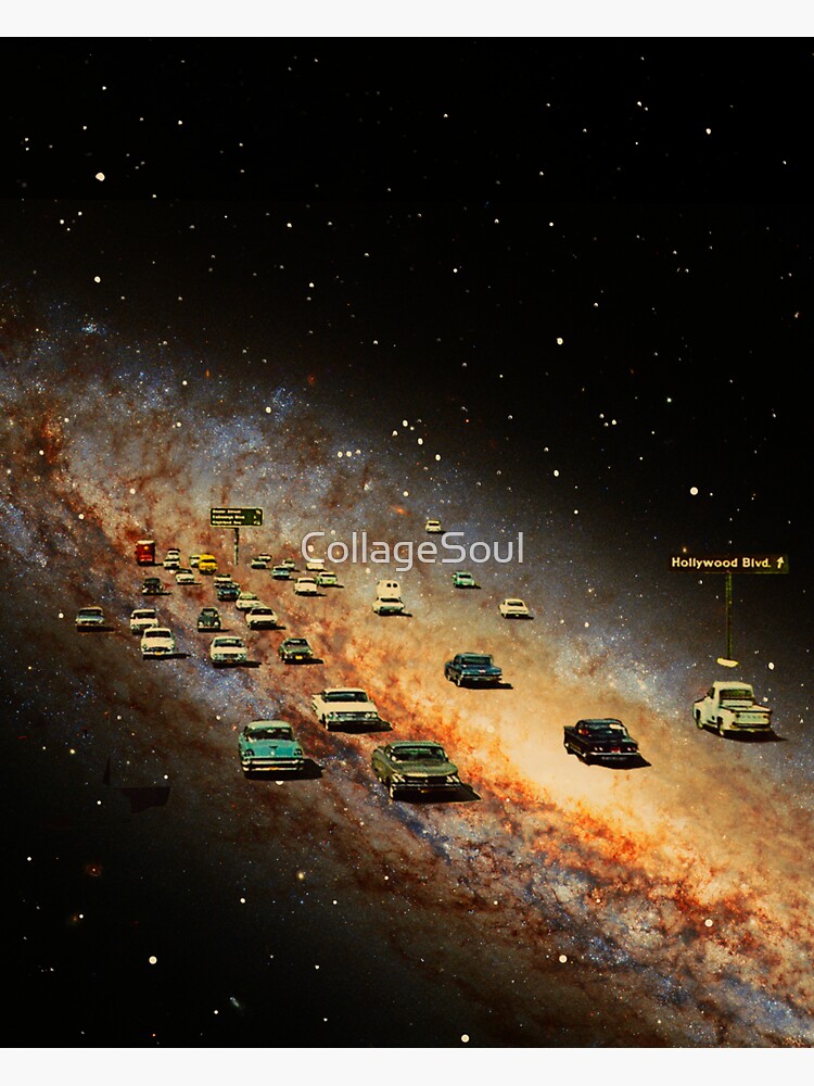 "Andromeda's traffic" Sticker by CollageSoul | Redbubble