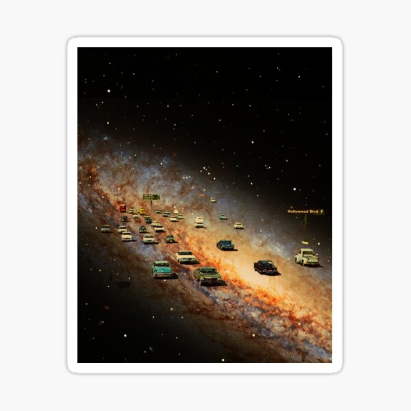 "Andromeda's traffic" Sticker by CollageSoul | Redbubble