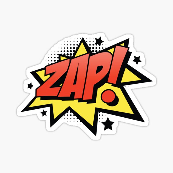 "ZAP! funny sticker " Sticker for Sale by xmemes | Redbubble