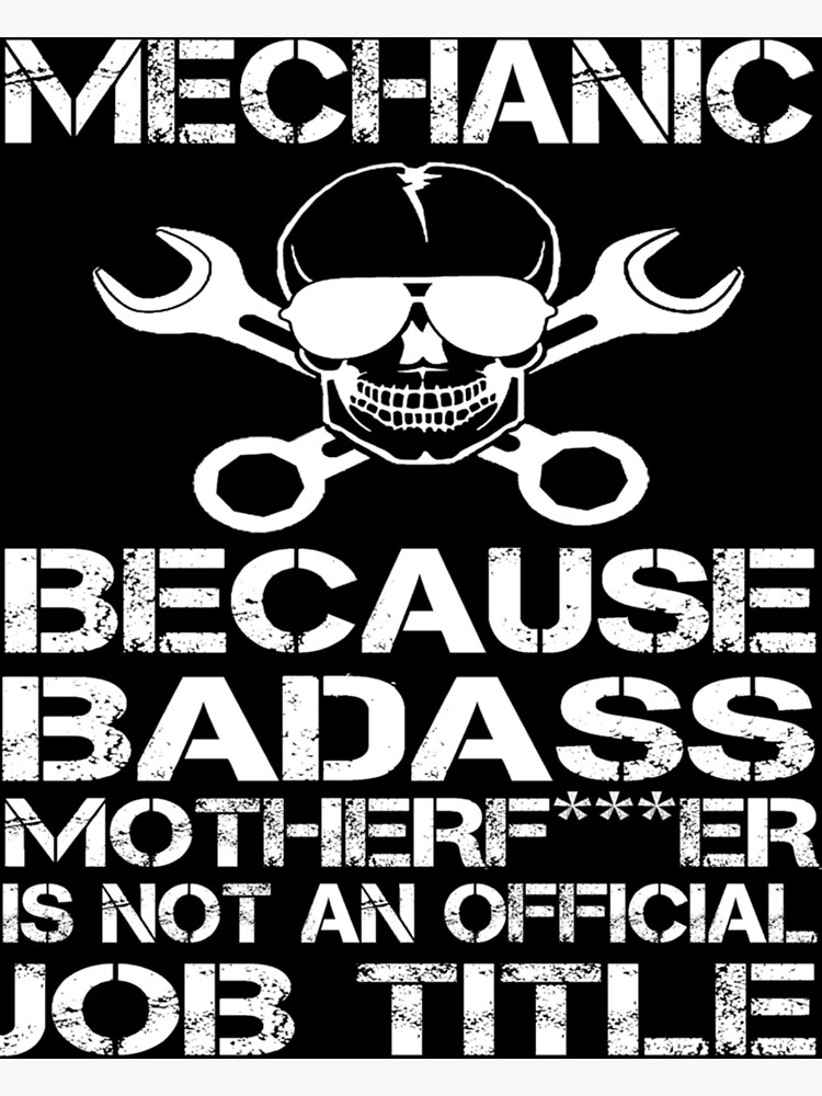 "Badass Mechanic" Greeting Card for Sale by Proppeoven | Redbubble