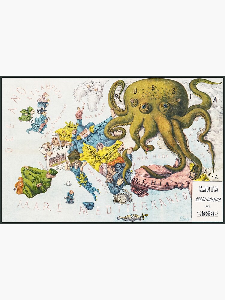 "Old Europe. 1878 Seriously -Comic Map" Poster for Sale by Sirio22 ...