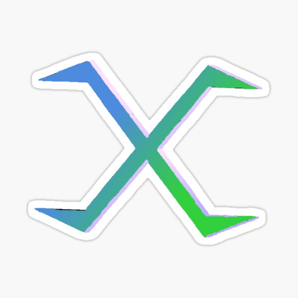 "X logo" Sticker for Sale by aleksajv | Redbubble