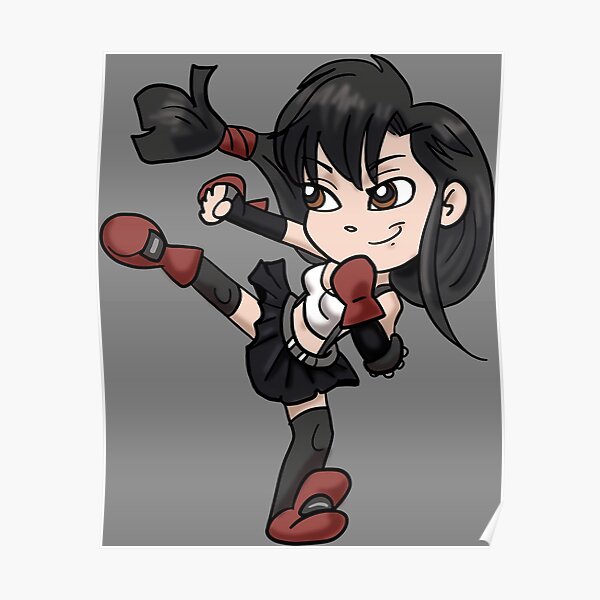 "Chibi Final Fantasy 7 Tifa Lockhart #q86" Poster by AntoinetteGGE ...
