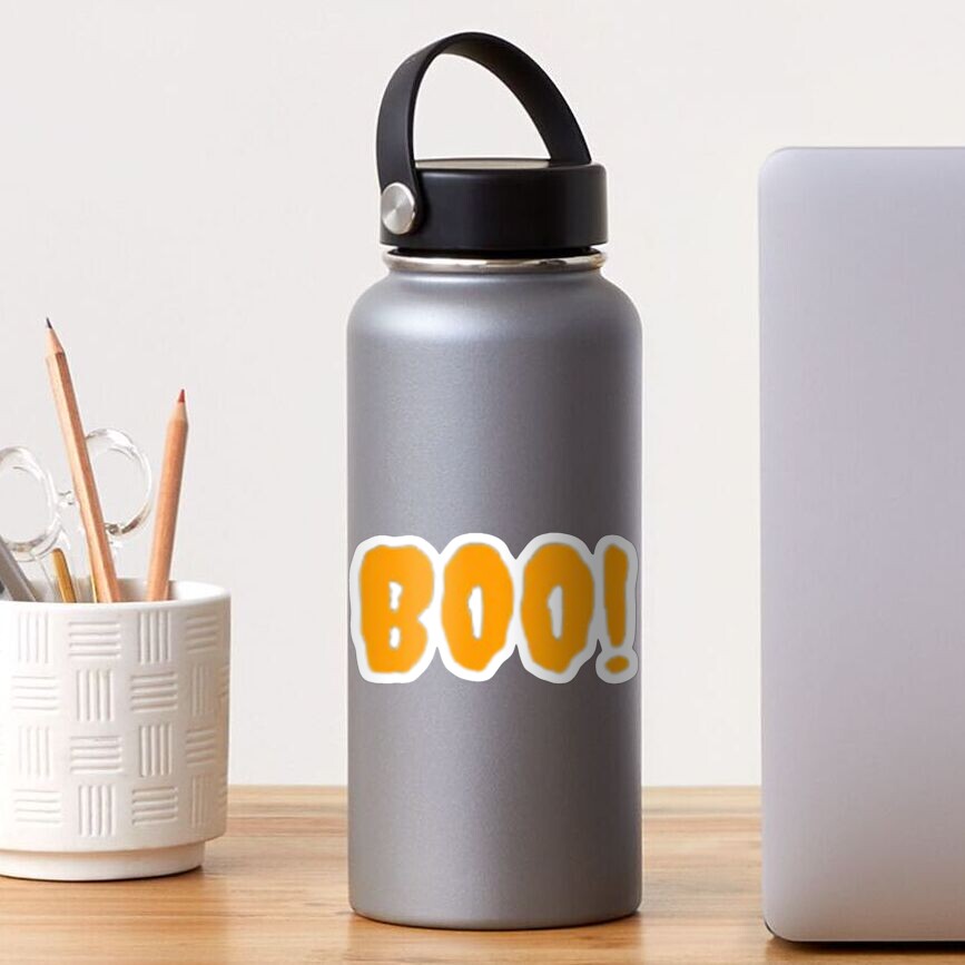 "Black And Yellow Boo Typography" Sticker for Sale by Unique7design ...