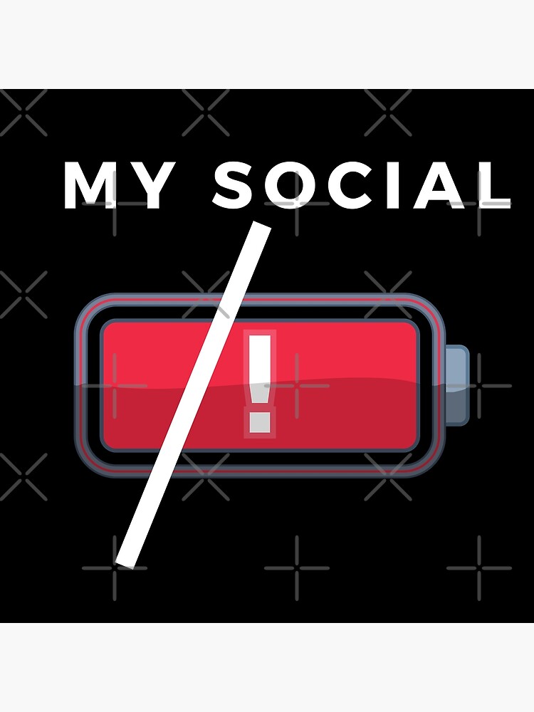 "Social Battery" Poster by Qubicly | Redbubble