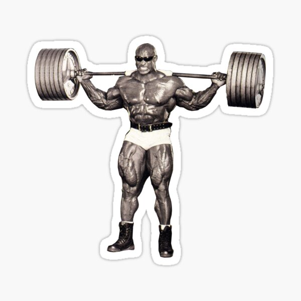 "Ronnie Coleman barbell squats" Sticker for Sale by bodyimprove | Redbubble