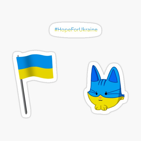 "Ukraine Cat" Sticker for Sale by MangoMochi823 | Redbubble