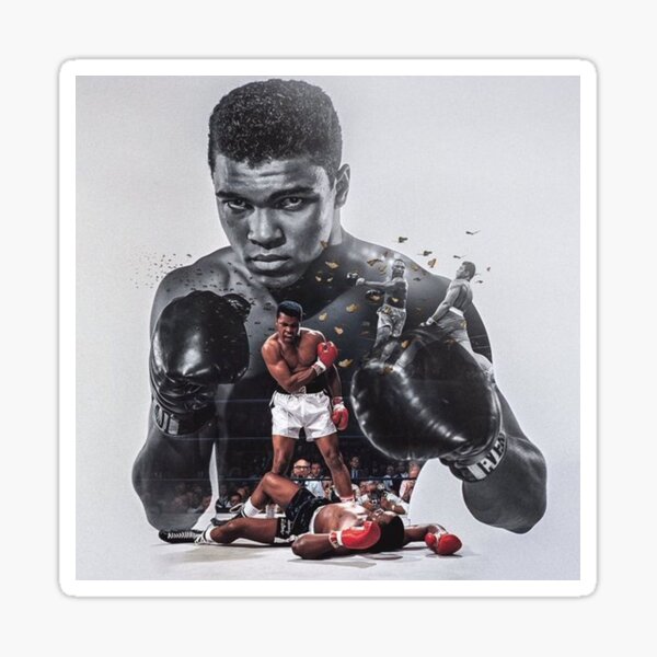 "Muhammad Ali Clock" Sticker for Sale by vergieearu | Redbubble