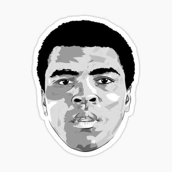 "Muhammad Ali Simple Head Sticker" Sticker for Sale by oungwkv | Redbubble