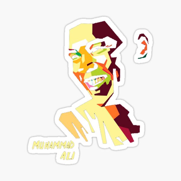 "Muhammad Ali Smile Art Sticker" Sticker by oungwkv | Redbubble