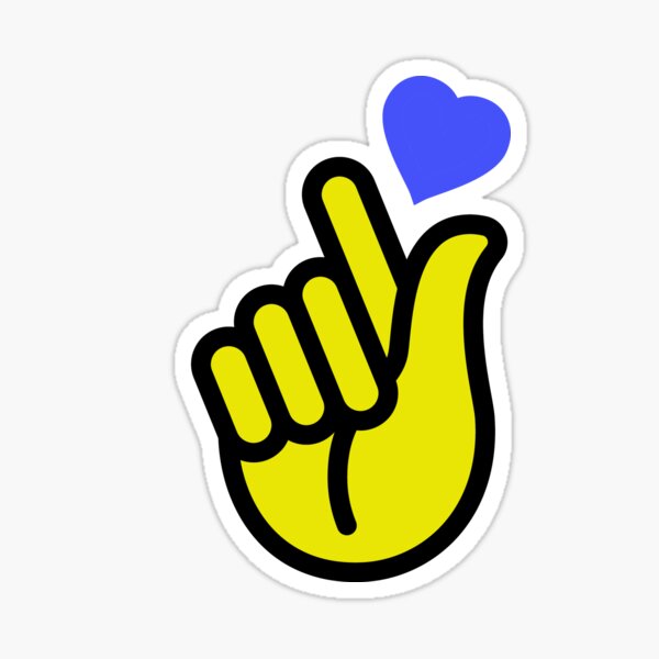 "hand heart" Sticker by daddy-Lee | Redbubble