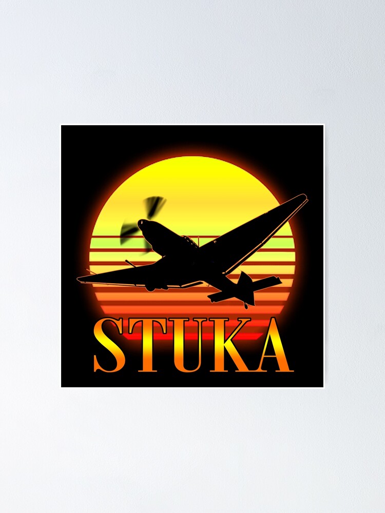 "Junkers JU 87 Stuka Dive Bomber Military Plane" Poster for Sale by ...