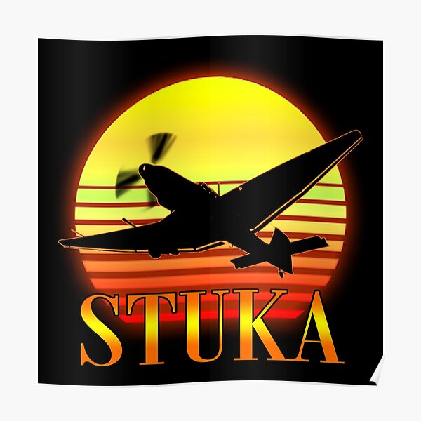 "Junkers JU 87 Stuka Dive Bomber Military Plane" Poster for Sale by ...