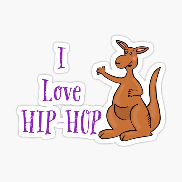 "Kangaroo love hip hop joke" Sticker by Animal-Loverzzz | Redbubble