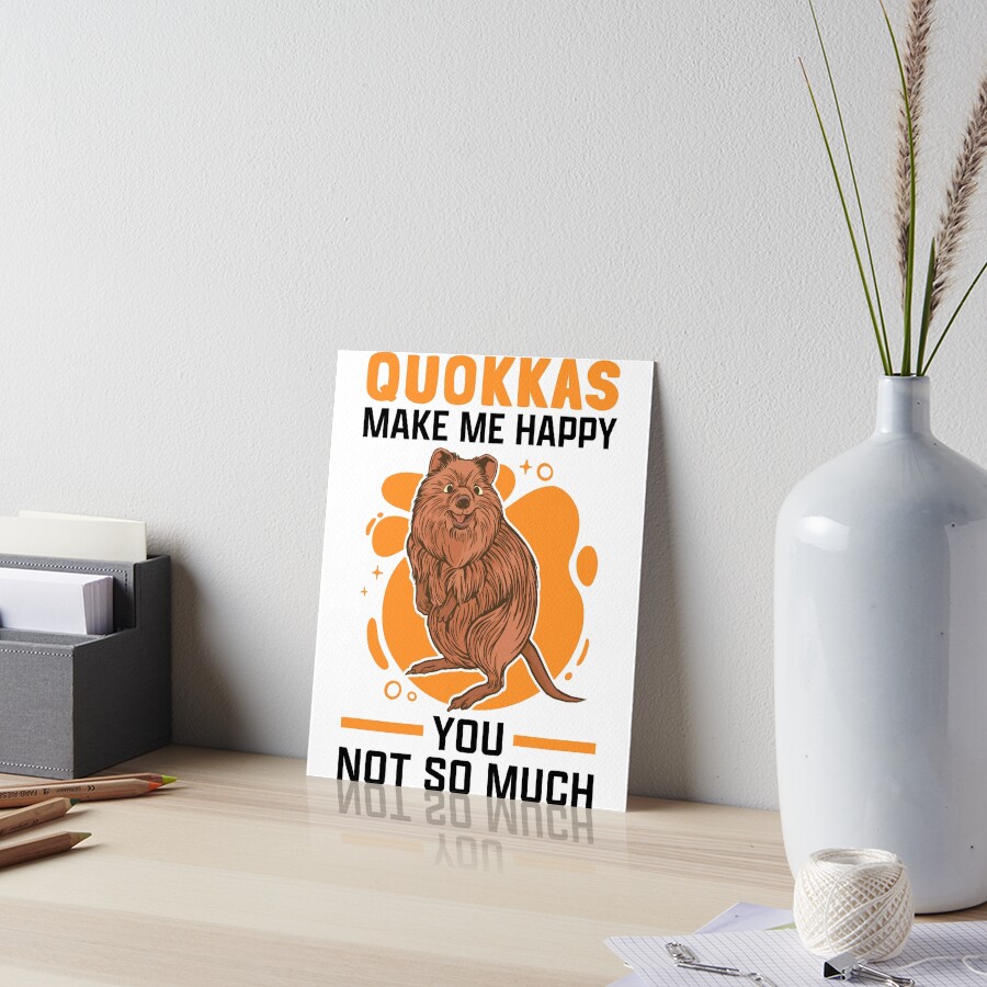 "Quokkas make happy marsupial Quokka" Art Board Print by madgrfx ...
