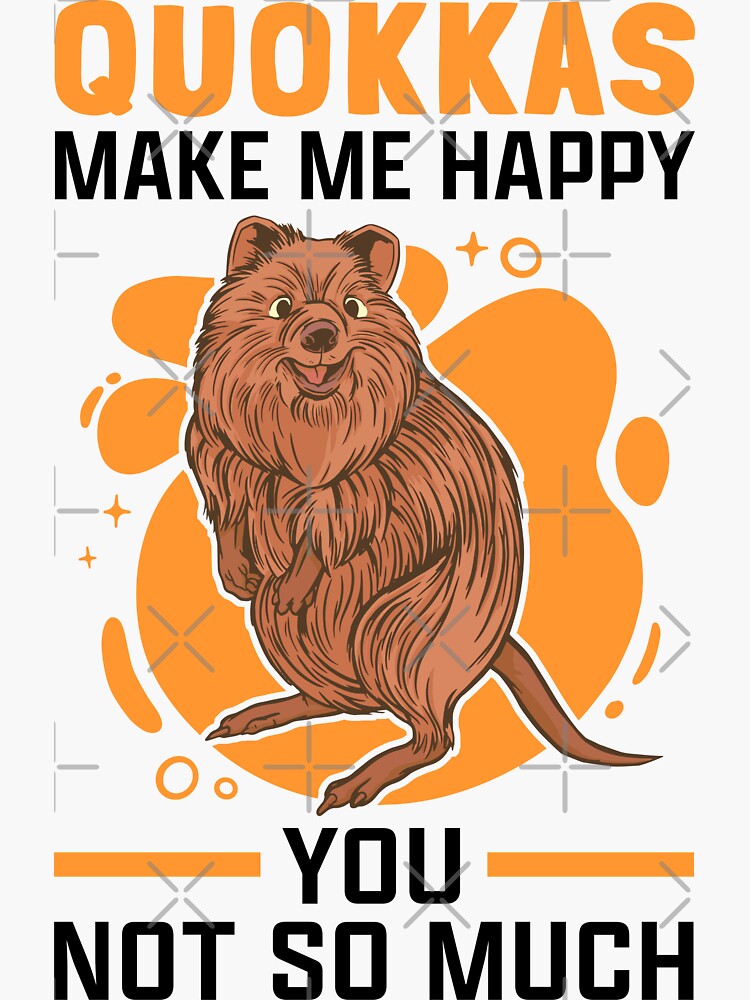 "Quokkas make happy marsupial Quokka" Sticker by madgrfx | Redbubble