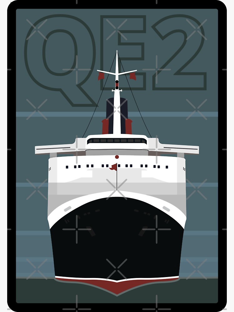"QE2 Bow (Vertical)" Sticker for Sale by Engicians | Redbubble