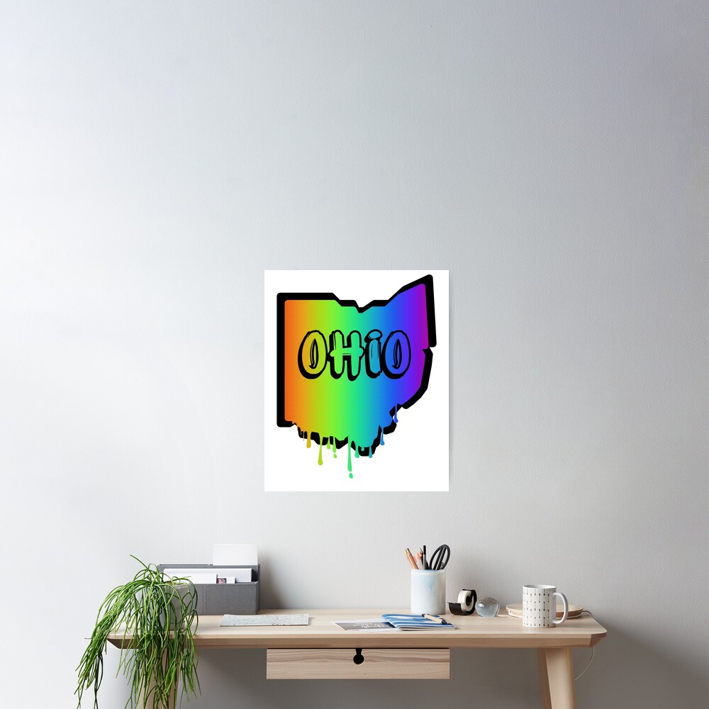 "Rainbow Ohio Dripping" Poster for Sale by krissy43231 | Redbubble