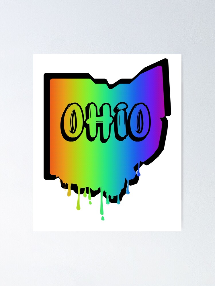 "Rainbow Ohio Dripping" Poster for Sale by krissy43231 | Redbubble