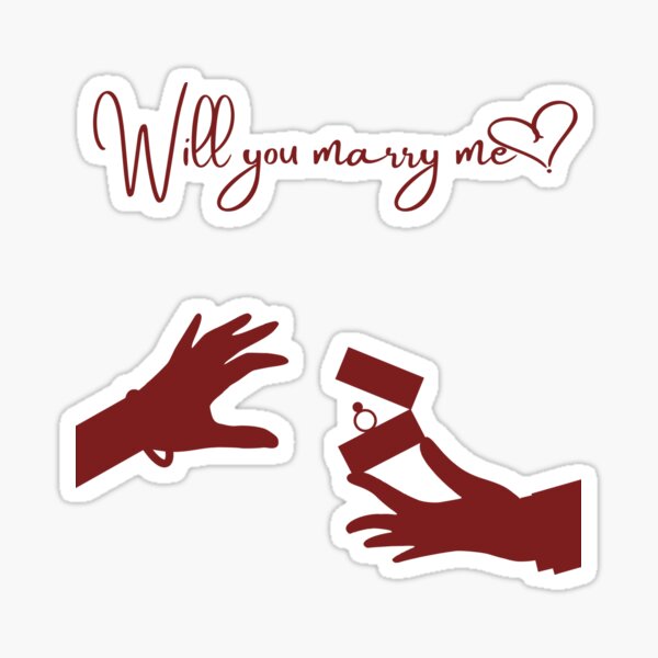 "Will you marry me" Sticker by Mishoprd | Redbubble