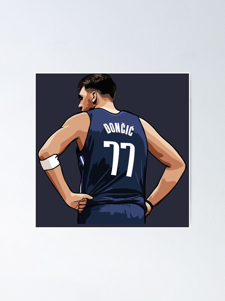 "Luka Doncic Vector Back Qiangy" Poster for Sale by qiangdade | Redbubble