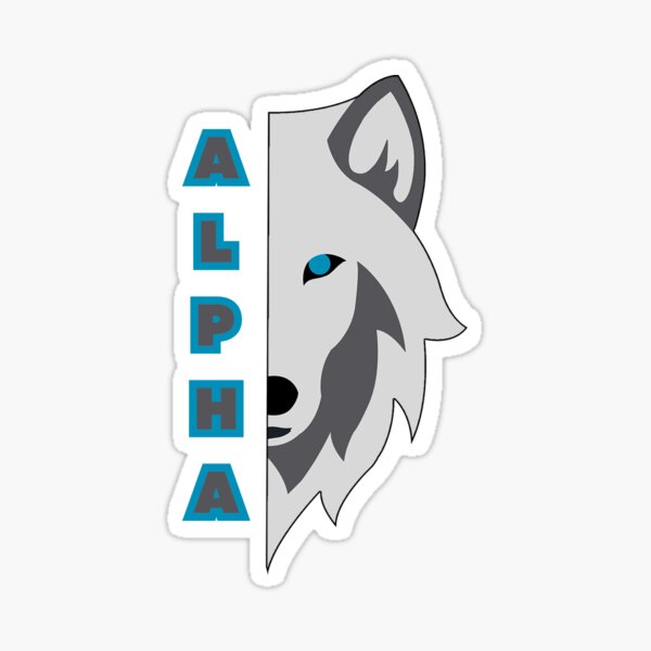 "alpha wolf" Sticker for Sale by kaandalf | Redbubble
