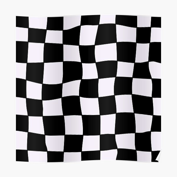 "Trippy Checks" Poster for Sale by PeachyLitchi | Redbubble