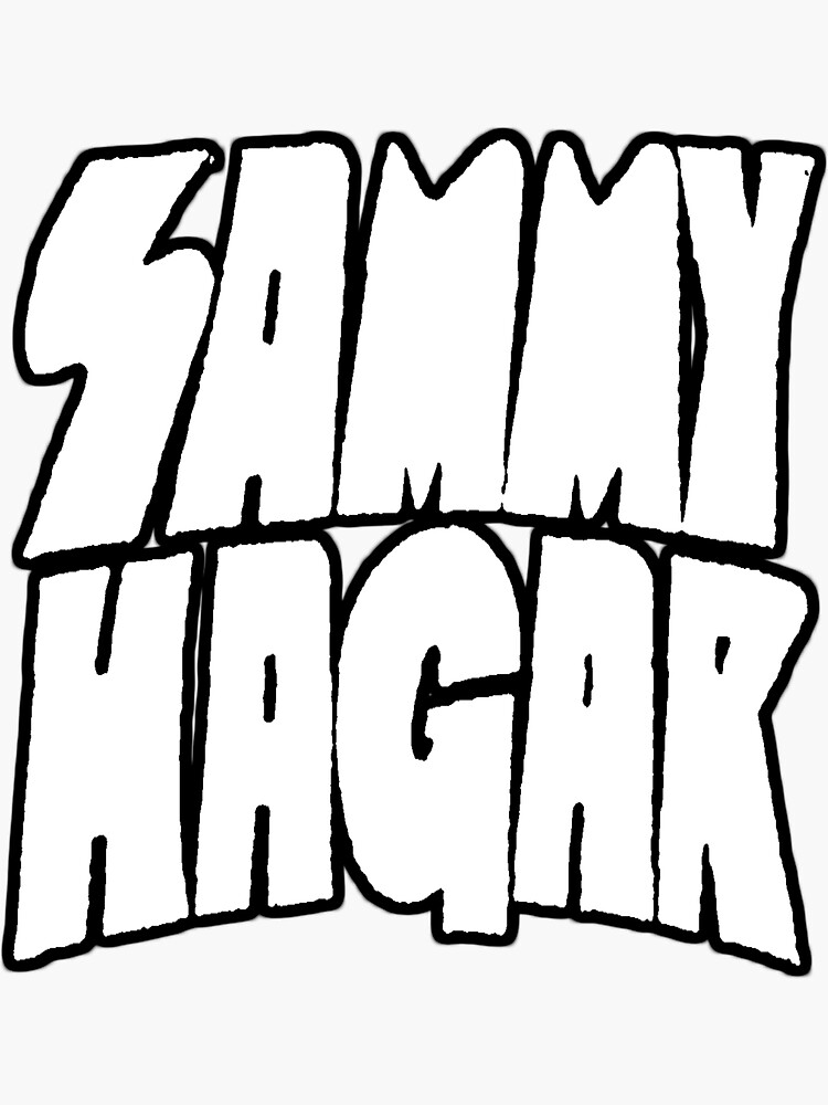 "THE Sammy Hagar, The Red Rocker" Sticker by dmaccrack | Redbubble