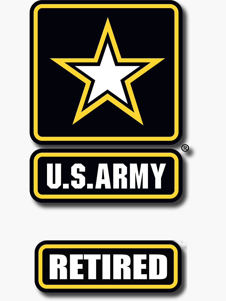 "U.S. Army Retired" Sticker for Sale by George Robinson | Redbubble