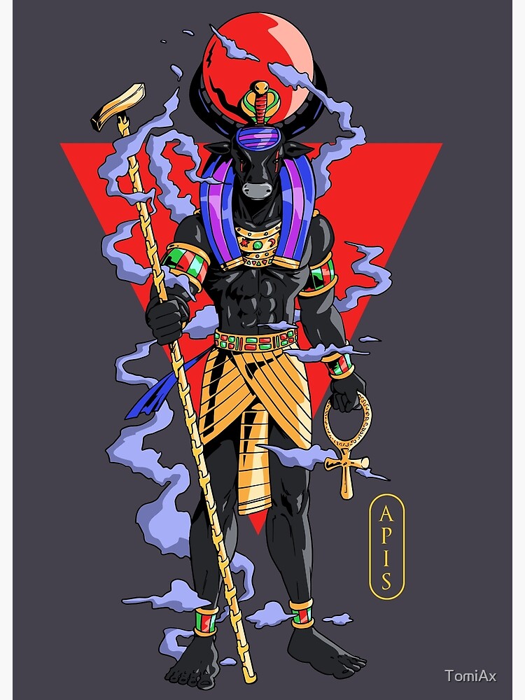 "Apis, bull-headed god" Poster for Sale by TomiAx | Redbubble