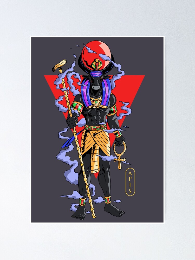 "Apis, bull-headed god" Poster for Sale by TomiAx | Redbubble