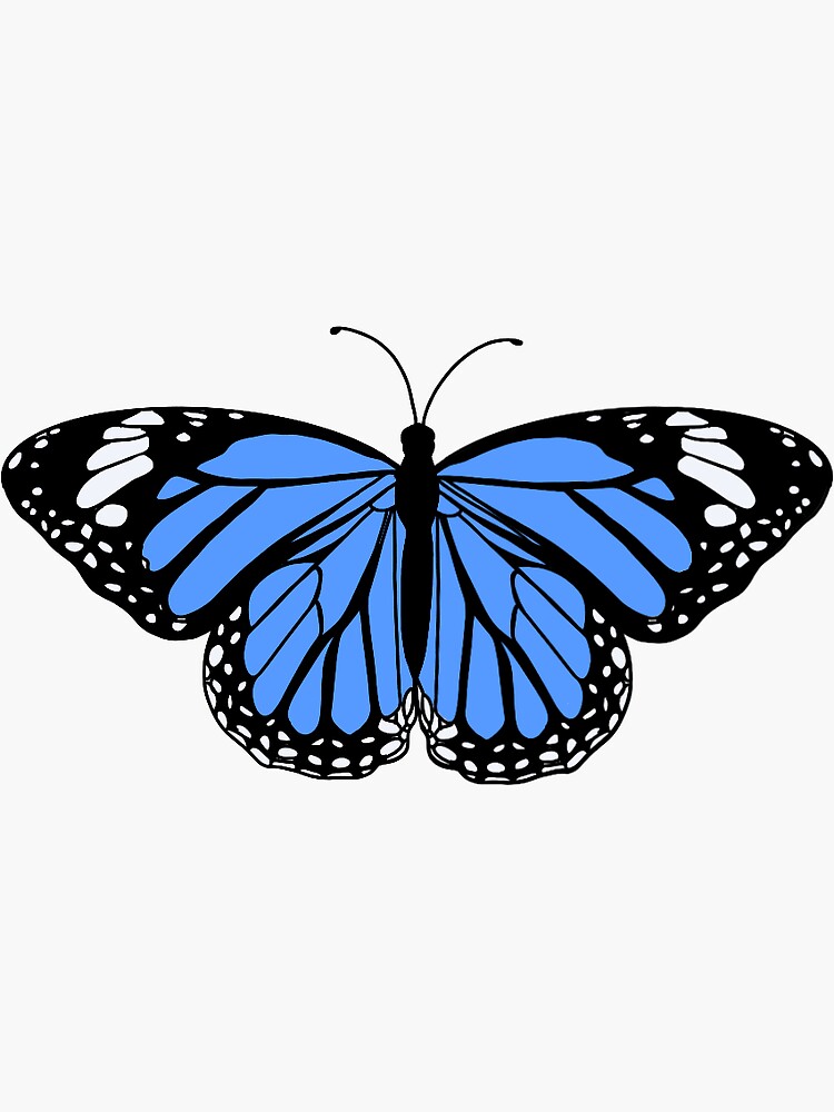"Baby blue butterfly " Sticker by mvggie | Redbubble