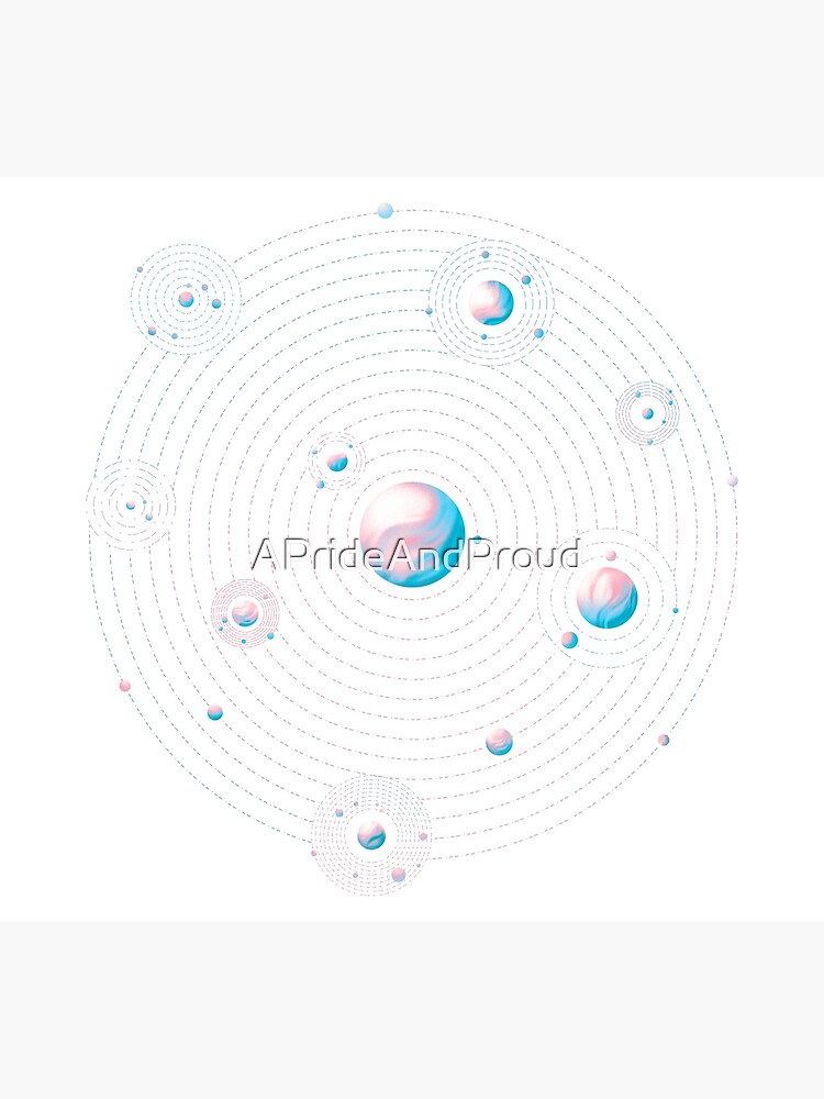"LGBTQ Pride Solar System Planets Trans Light" Art Print for Sale by ...