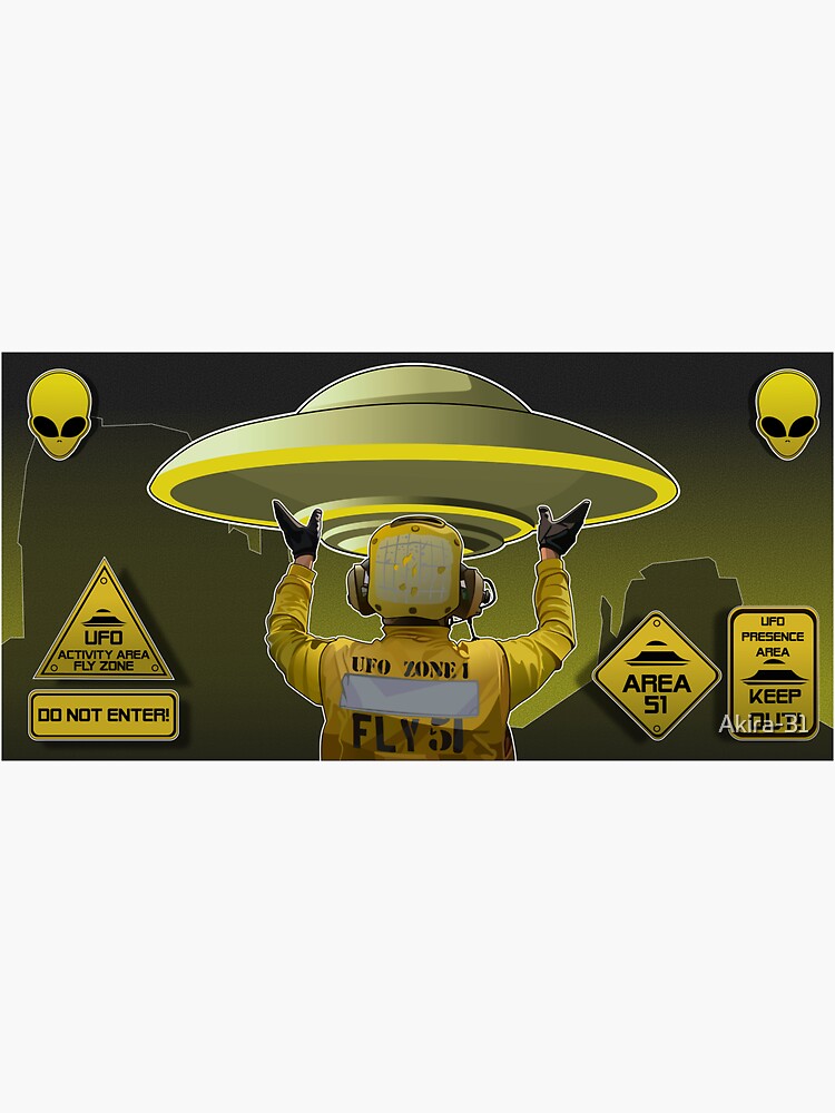 "UFO Area" Sticker by Akira-31 | Redbubble