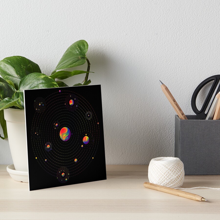 "LGBTQ Pride Solar System Planets LGBT Dark" Art Board Print by ...