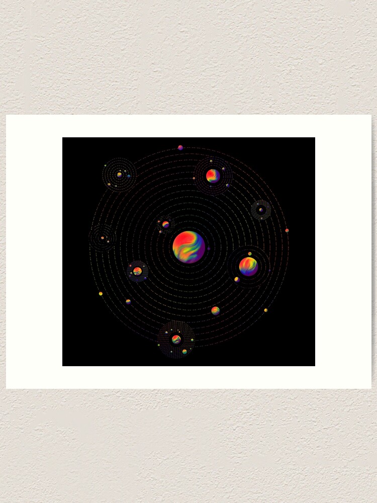 "LGBTQ Pride Solar System Planets LGBT Dark" Art Print by ...