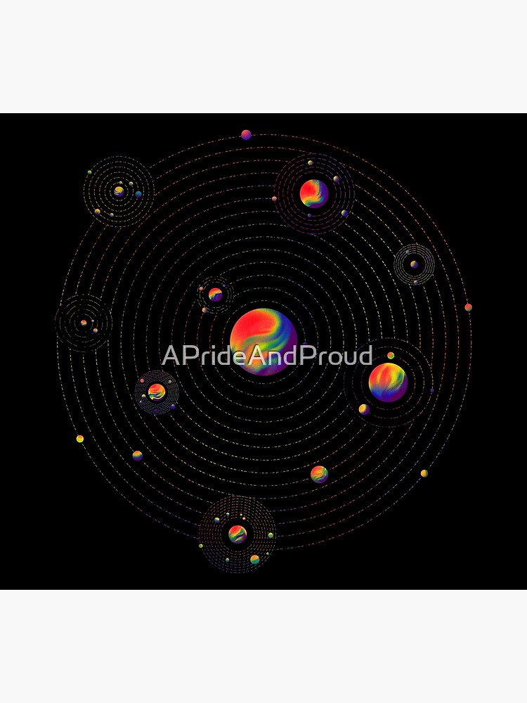 "LGBTQ Pride Solar System Planets LGBT Dark" Poster by APrideAndProud ...