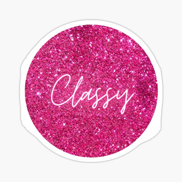 "Classy pink glitter" Sticker by Redd-bbubble | Redbubble