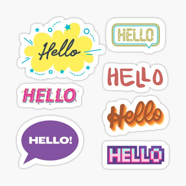 "Different hello word written" Sticker by rbmarket | Redbubble