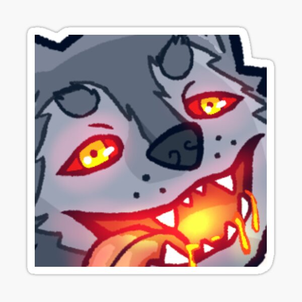 "Fenrir Smile" Sticker by SirLykoi | Redbubble