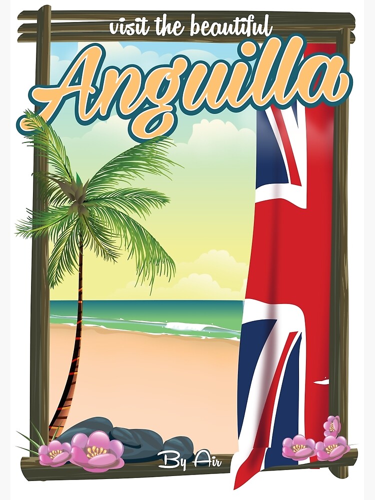 "Anguilla British Territory travel poster" Poster by vectorwebstore ...