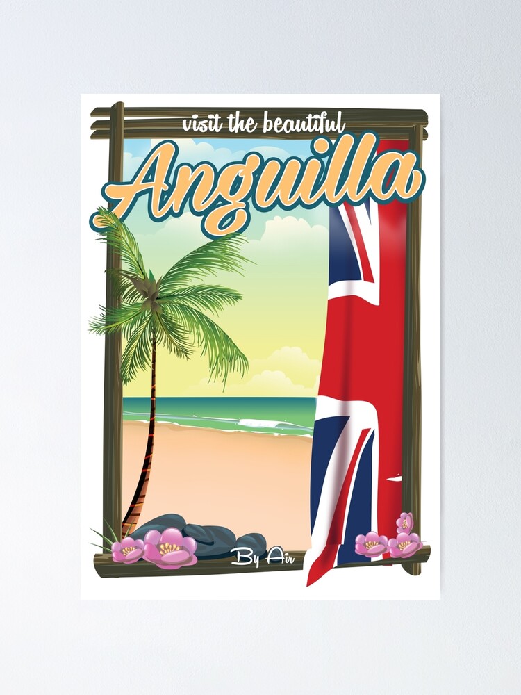 "Anguilla British Territory travel poster" Poster by vectorwebstore ...