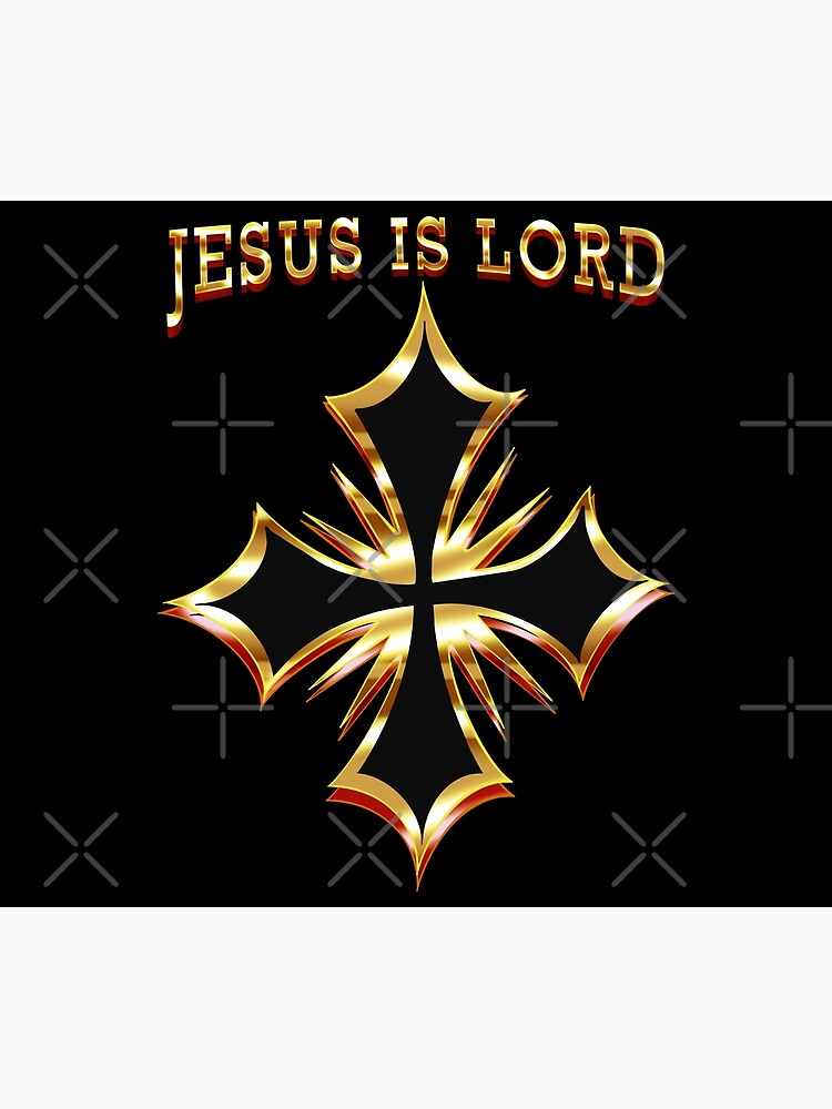 "Jesus Is Lord - Jesus Is Lord Gold Font - Gold Font " Poster for Sale ...